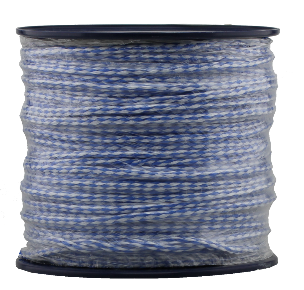 Blue & White Braided Polypropylene Rope - PLUMBEEZE Products